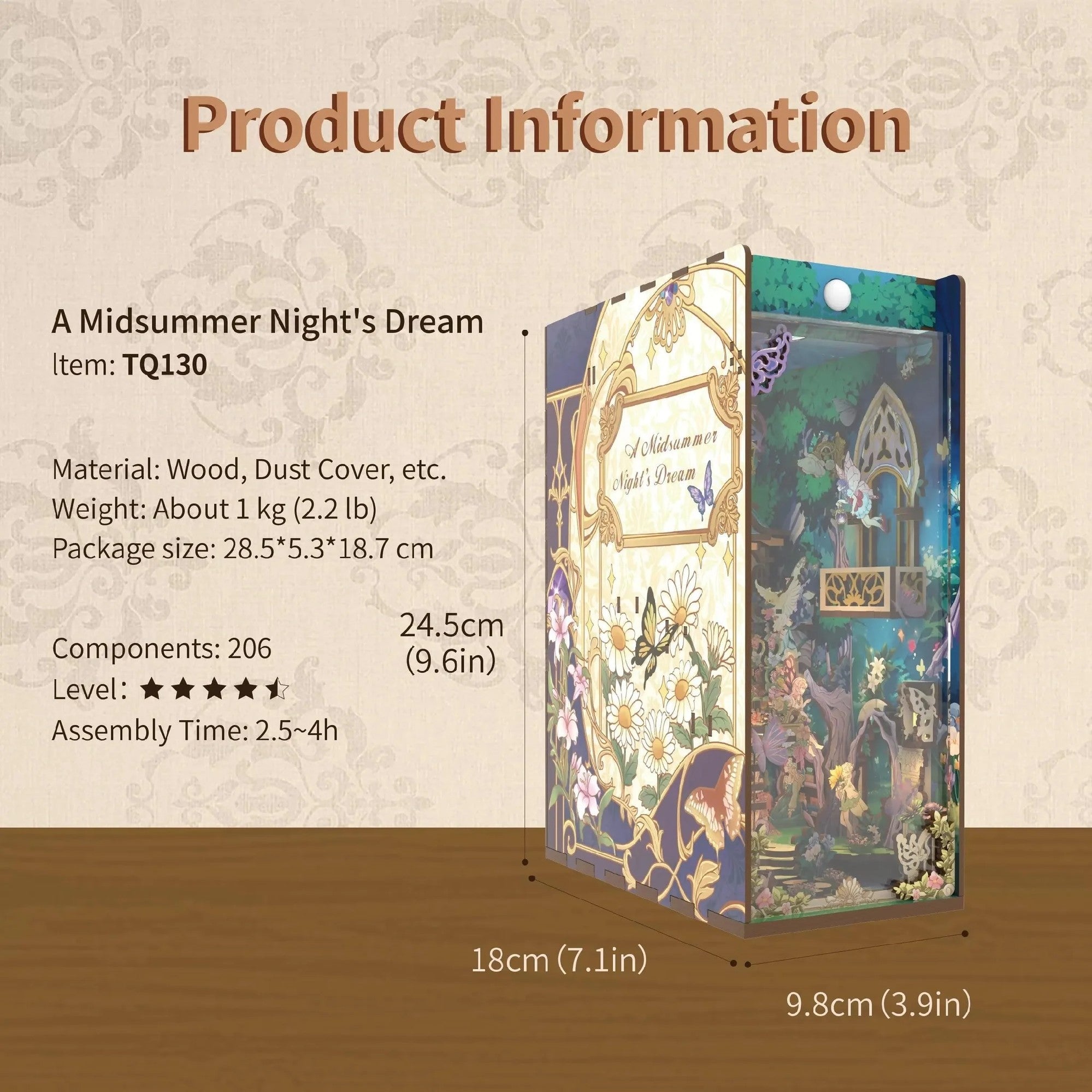 Tonecheer - 3D Book Nook Puzzle with LED - A Midsummer Night's Dream ...