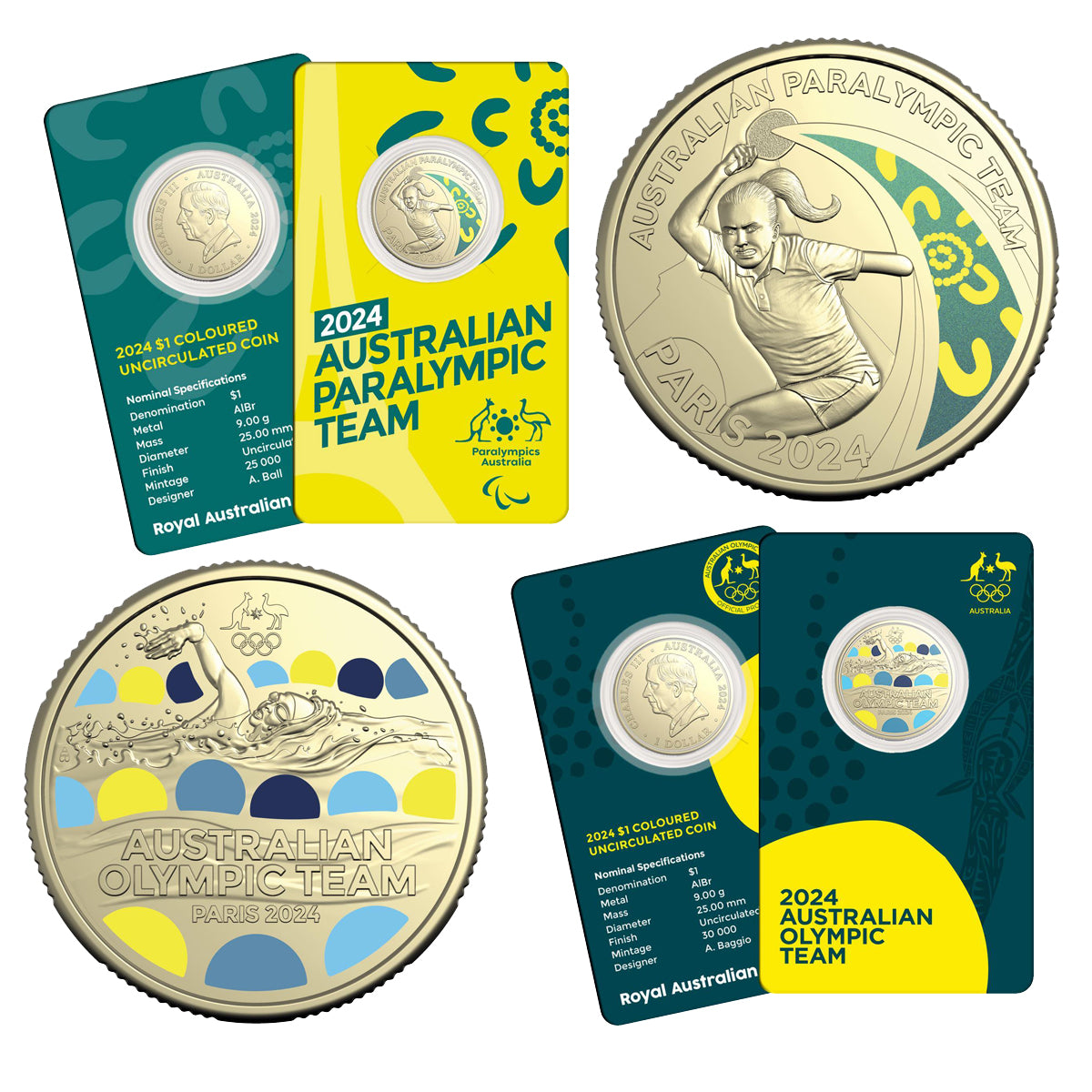 2024 Australian Olympic & Paralympic Royal Australian Mint Coins have ...