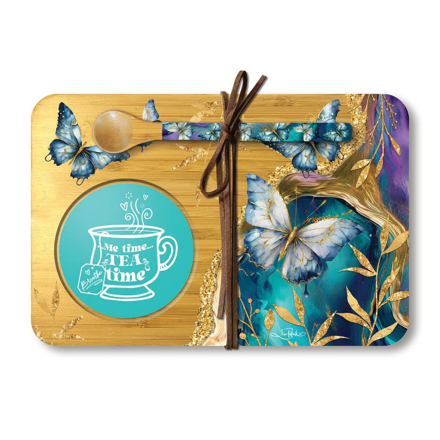 Lisa Pollock Bamboo Tea Time Tray - Tranquil Butterflies – Abby Rose ...